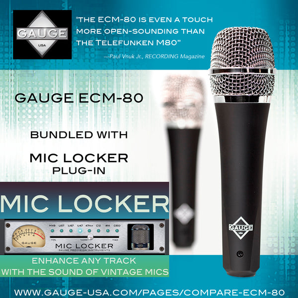 ECM-80 Dynamic Vocal Microphone Mic Locker Plug-In Bundle – Gauge ...